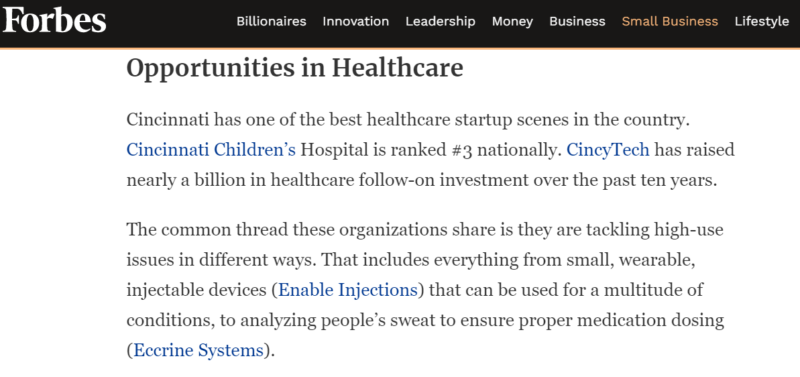 New Award for enFuse® | Enable Injections